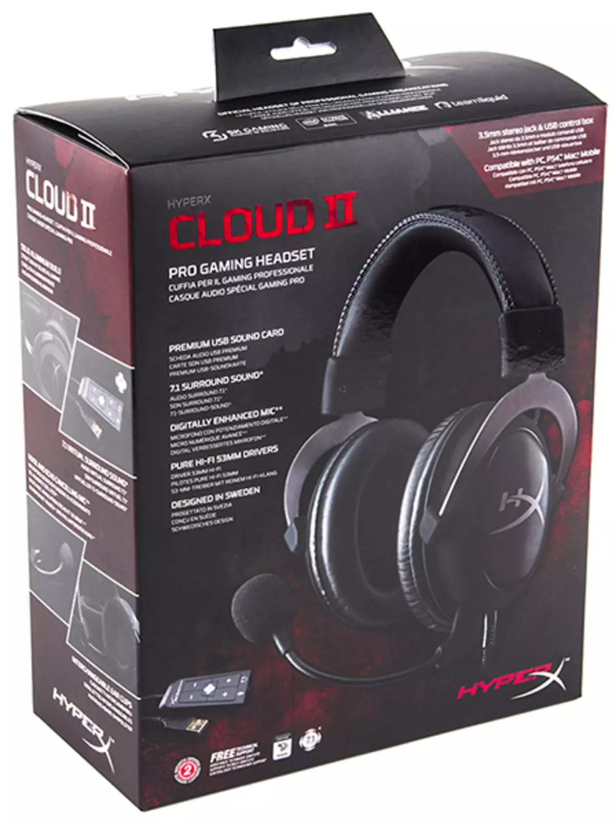 Hyperx Cloud II: סגור אוזניות חוטית עבור מחשבים אישיים קונסולות עם עיצוב מעולה וצליל 10078_1