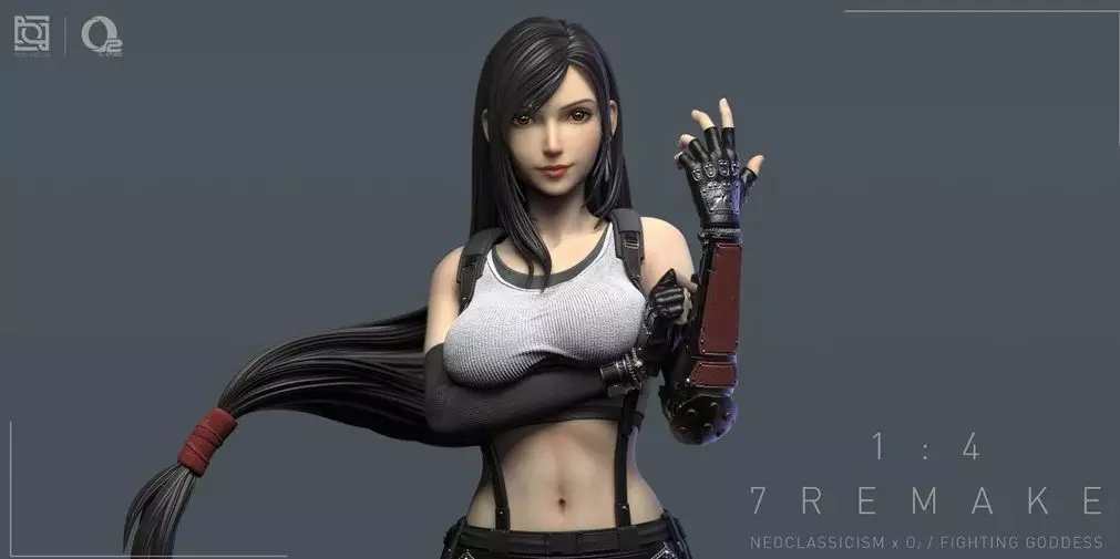 Puño para ... Corazón: impresionante (en todos los lugares) Figura Tiffs de Final Fantasy VII Remake, que se puede dispersar 12830_1