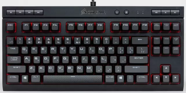 Corsair K63 - keyboard game anu kompak sareng gentos mékanis 13204_11