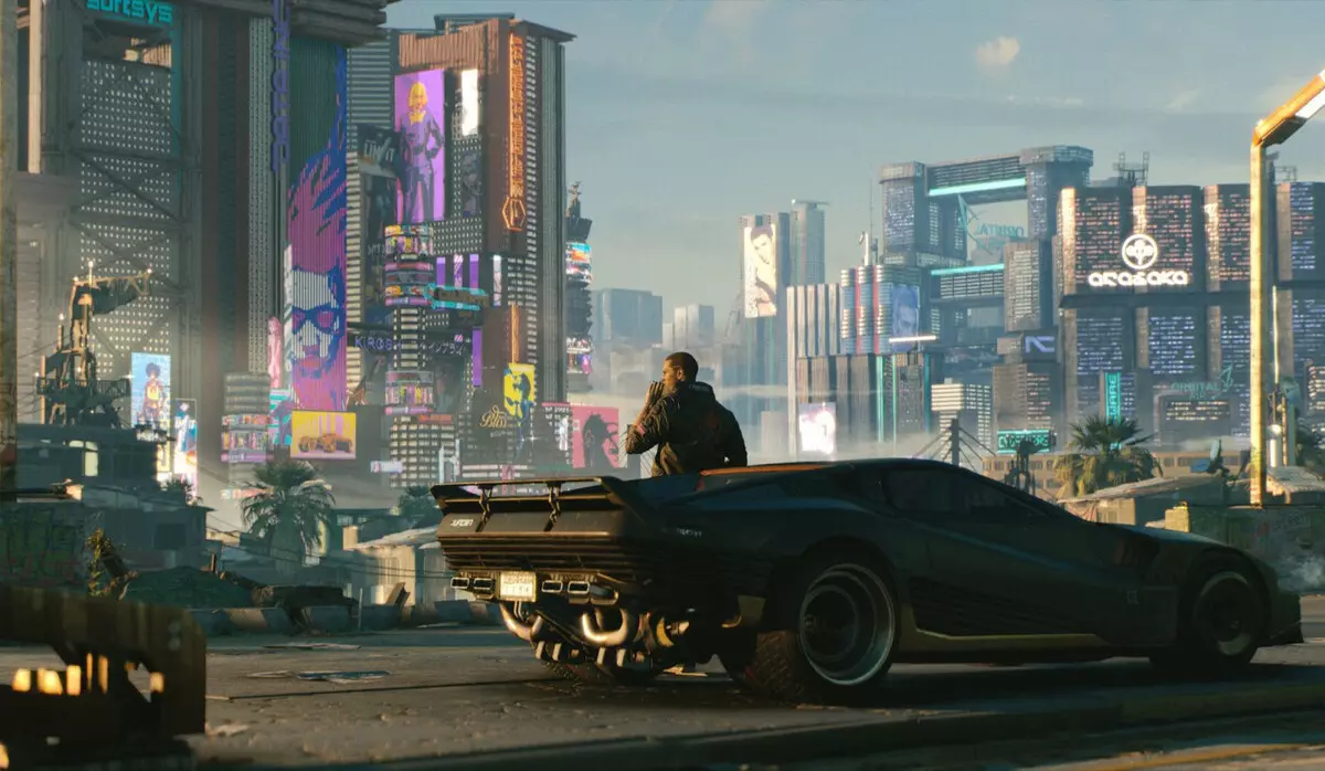 Ini adalah bagaimana logo geng bergaya dari dunia Cyberpunk 2077 terlihat