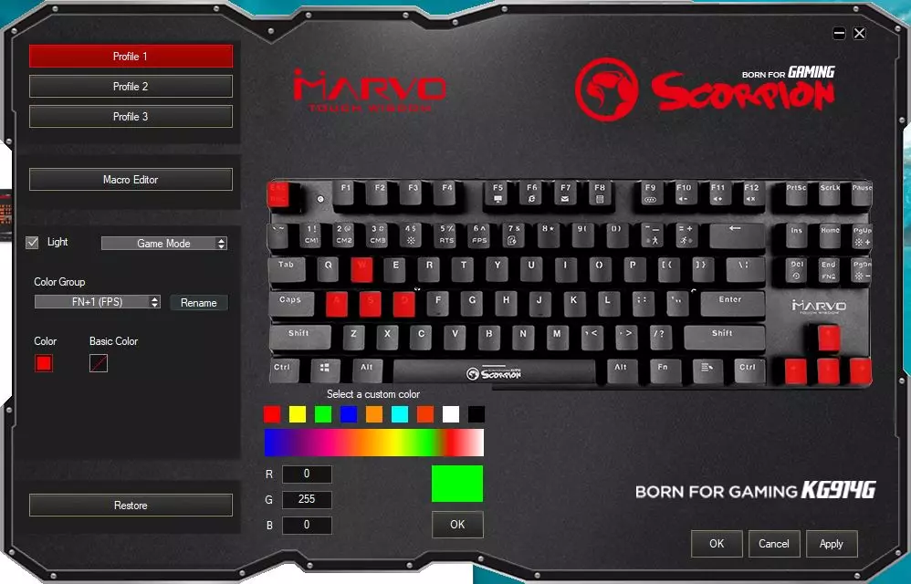 Marvo Scorpion KG914G - Oxpact Game Mechanical keyboard 1747_22