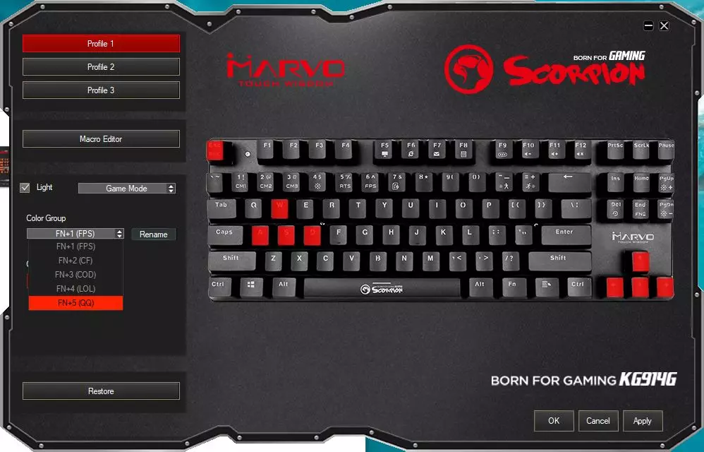 Marvo Scorpion KG914G - Oxpact Game Mechanical keyboard 1747_23