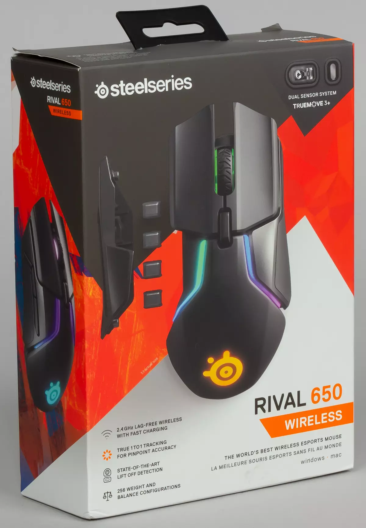 منافس Steelseries 650 - الماوس اللاسلكي الرئيسي مع مستشعرين وأعدادات الوزن 1753_1