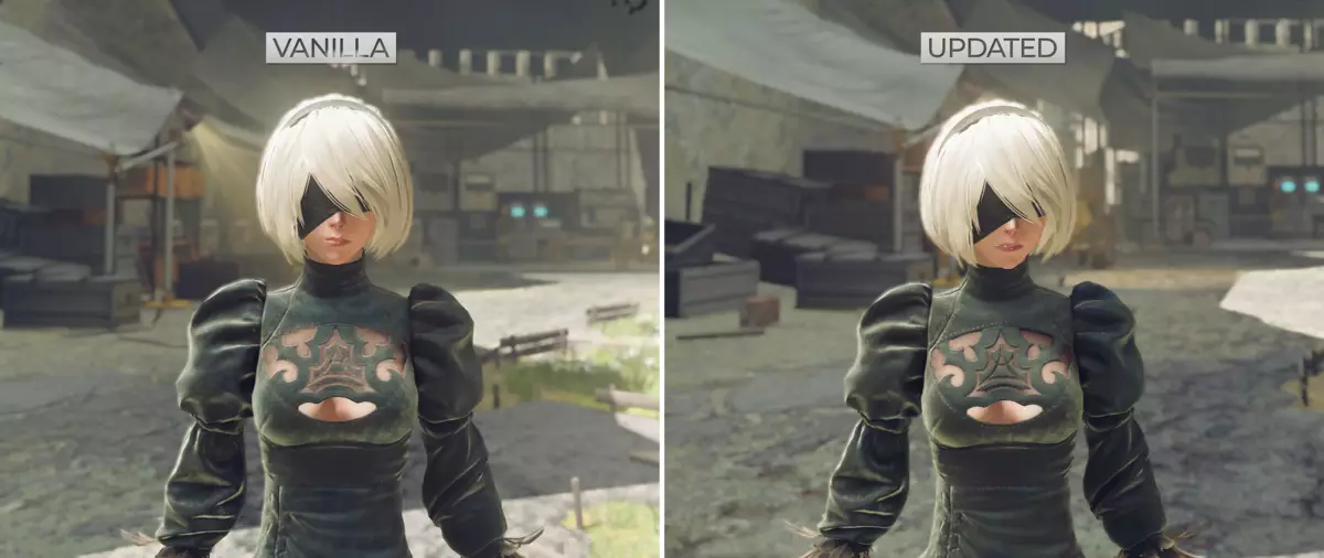 For Nier: Automata finally released HD textures. This made enthusiast 1777_2