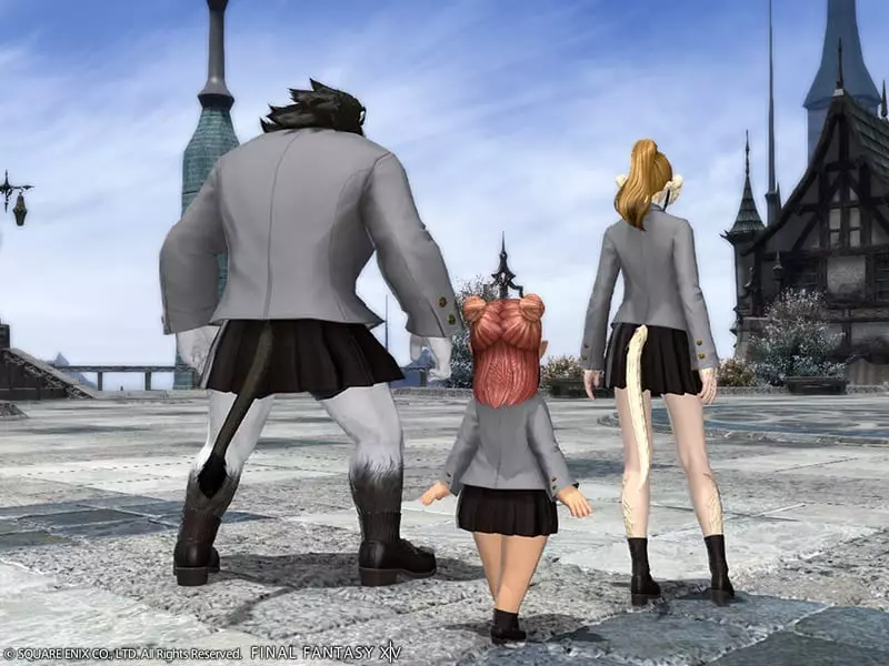 In der westlichen Version von Final Fantasy XIV, einer Schuluniform für Charaktere 18307_3