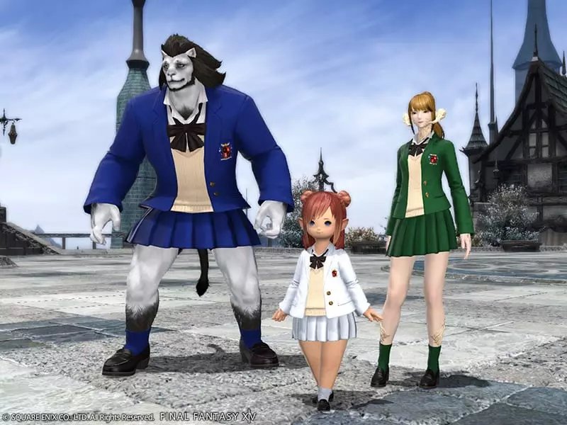 In der westlichen Version von Final Fantasy XIV, einer Schuluniform für Charaktere 18307_4