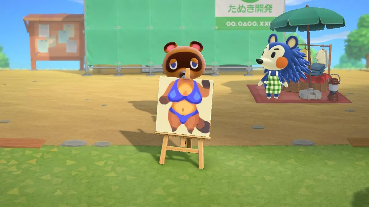 Hentai, leden, hoeden in de vorm van damesborsten, 2V van Nier Automata en andere voorbeelden van Folk Art in Animal Crossing: New Horizons 18357_1