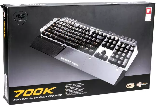 Cougar 700k: Keyboard keyboard nwere oghere nkewa na ihe na-agbanwe agbanwe 19876_1