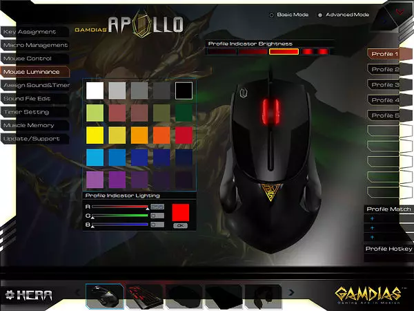 Gamdias Apollo: Gêm Compact Llygoden ar gyfer Grip bys 20925_19