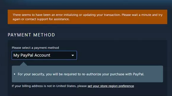 Ang mga tao ay nagreklamo tungkol sa imposible ng pagbili ng mga laro sa Steam [Nai-update] 21388_2