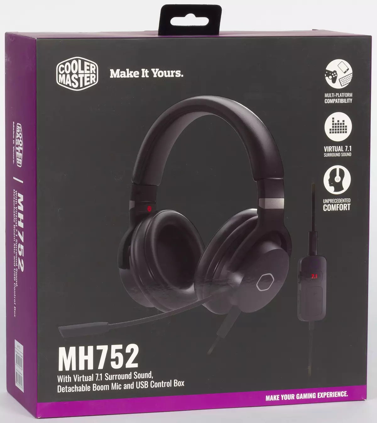 Cooler Master mh752 - mutu wamasewera wokhala ndi mawu omveka bwino komanso olumikiza 2584_1