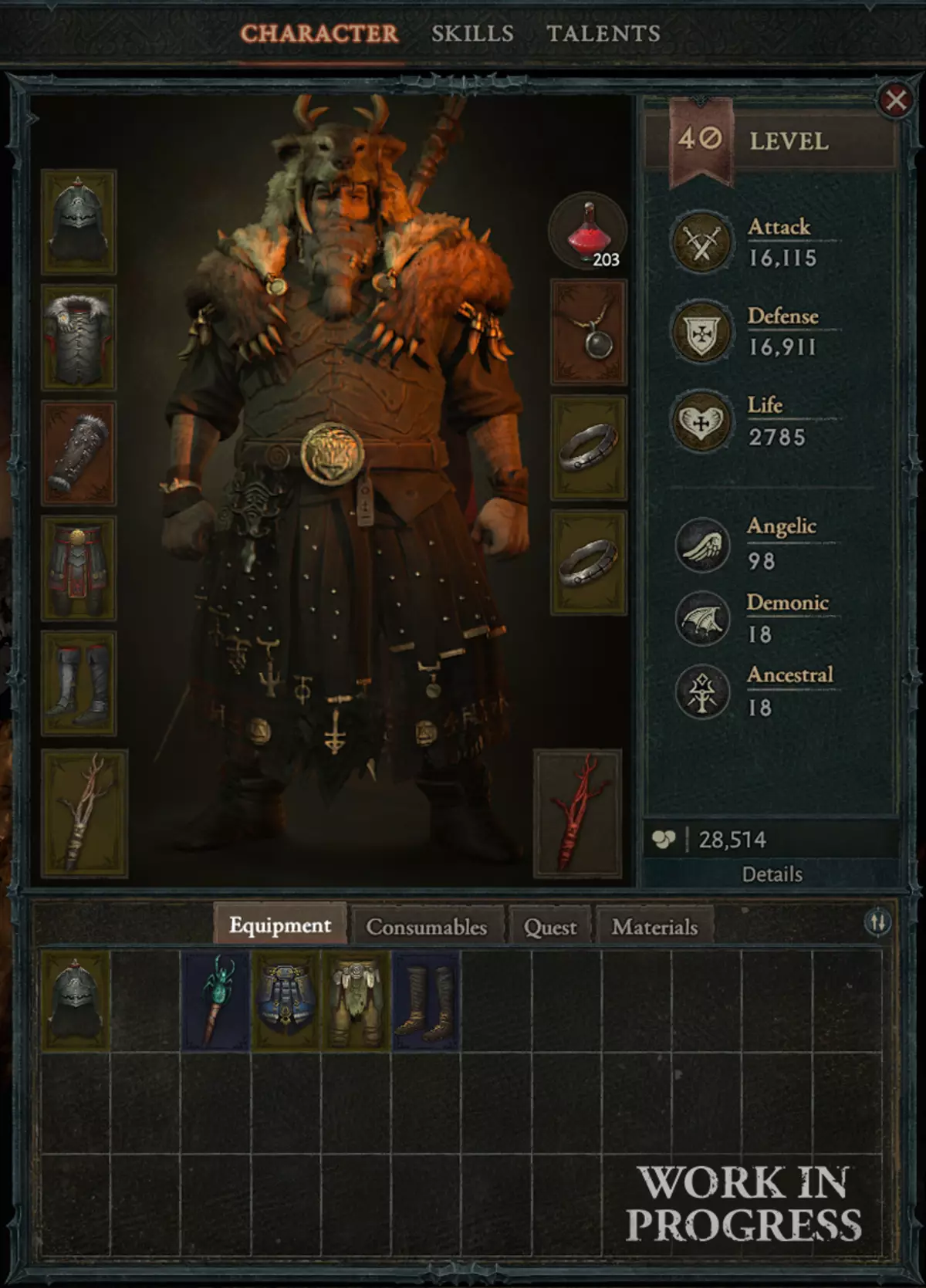 Kannibals, liidese setup, Gamepadi tugi - detailid Diablo 4 29265_3