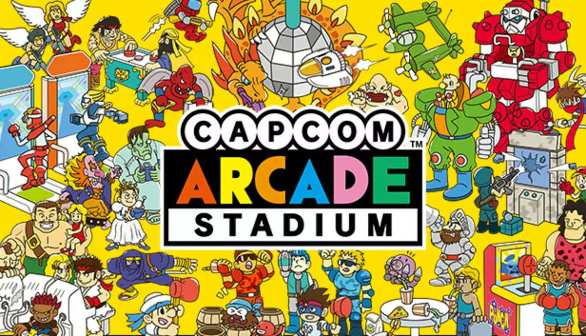 Distribúcia pary Capcom Arcade Stadium Platform Platform. Toto je zbierka klasických arkádových hier