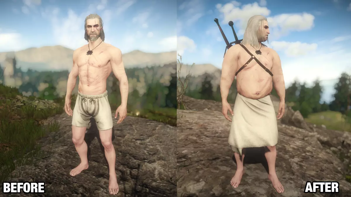 Witcher uz pašizolācijas - MOD pievieno Witcher 3 Gerasta ar lieko svaru 3347_3