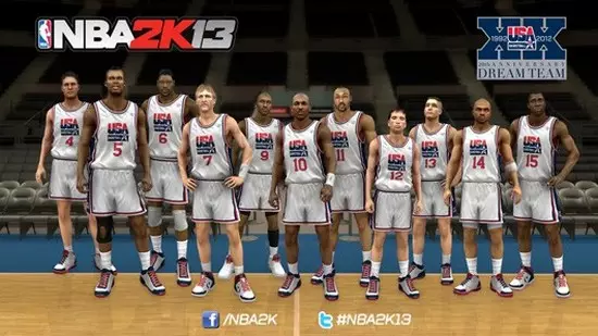 NBA 2K13: Nrọ Tourọs'92 vs. Ndị otu 2012 Olympic. 35425_1