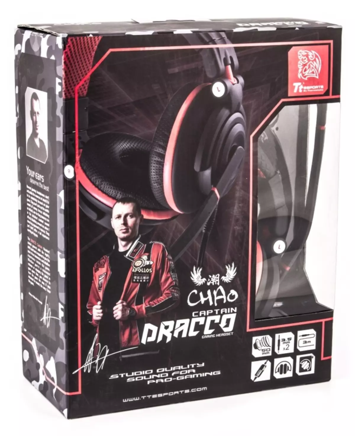 Auricolare da gioco TT Esports Dracco Capitano e scheda audio esterna Bahamut 36587_1