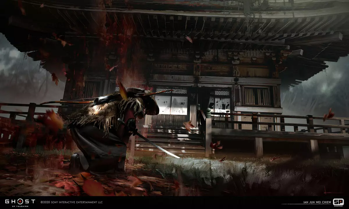 Ghost di bellezza di Tsushima. Gli sviluppatori sono divisi da concept arts 4263_5