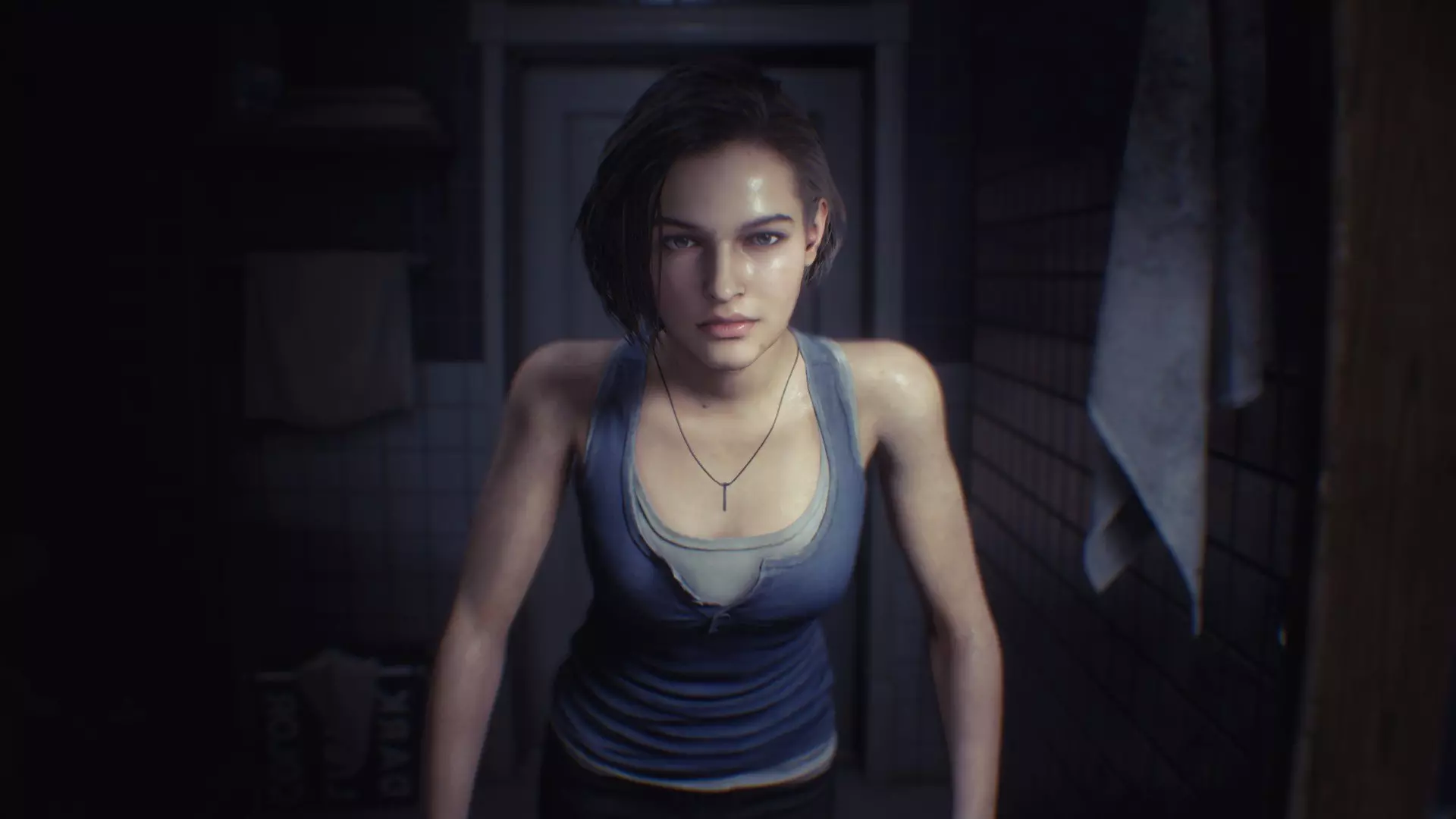 Te Pre-kòmann-nan louvri sou figi a nan Jill Valentine soti nan Rezidan sa ki mal renouvèlman 3. Li kapab timened