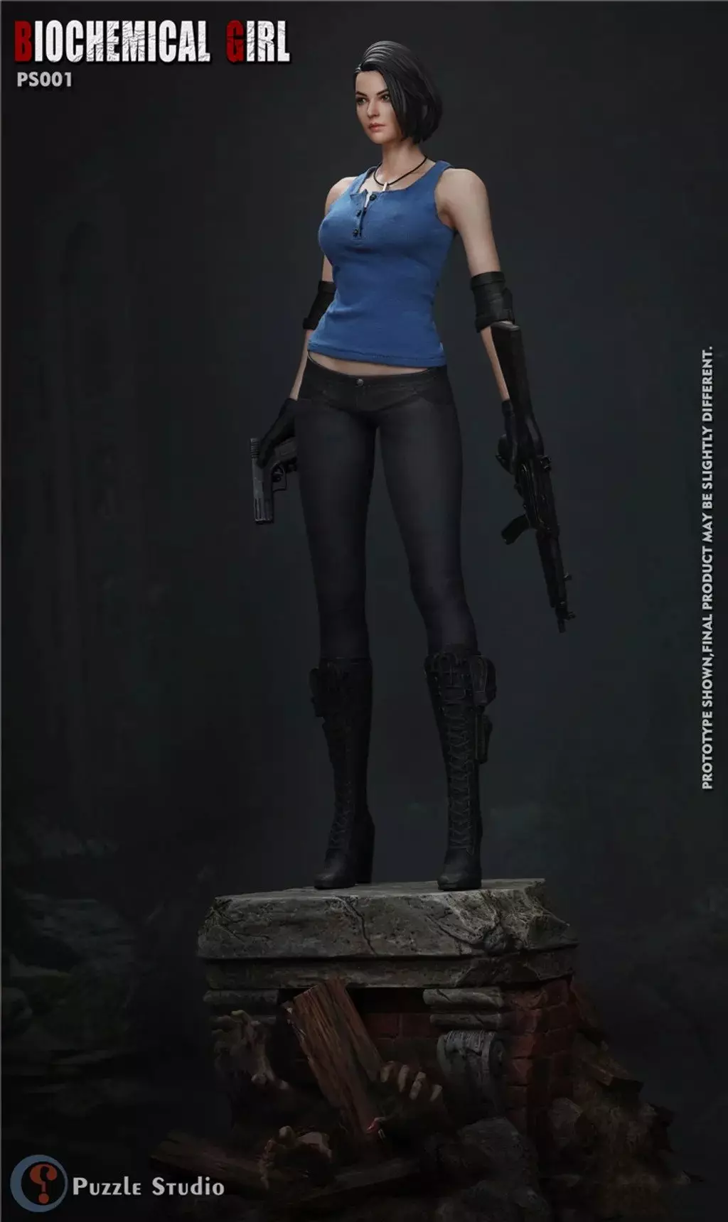 Agorwyd cyn-archebu ar y ffigur o Jill Valentine o'r Remake Drygioni Preswyl 3. Gellir ei amseru 4873_2