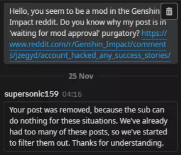 Les pirates volent régulièrement des comptes de joueurs de Genshin Impact, mais les développeurs sont simplement ignorés 5141_2