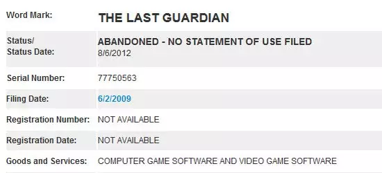 Sony no actualizó la marca registrada el último guardián [actualizado] 59555_1