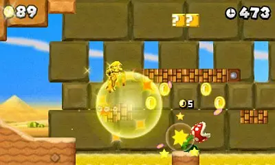 Super Mario Mario Mario ថ្មី។ 2 (3DS) - គ្រុនក្តៅមាស 6495_3