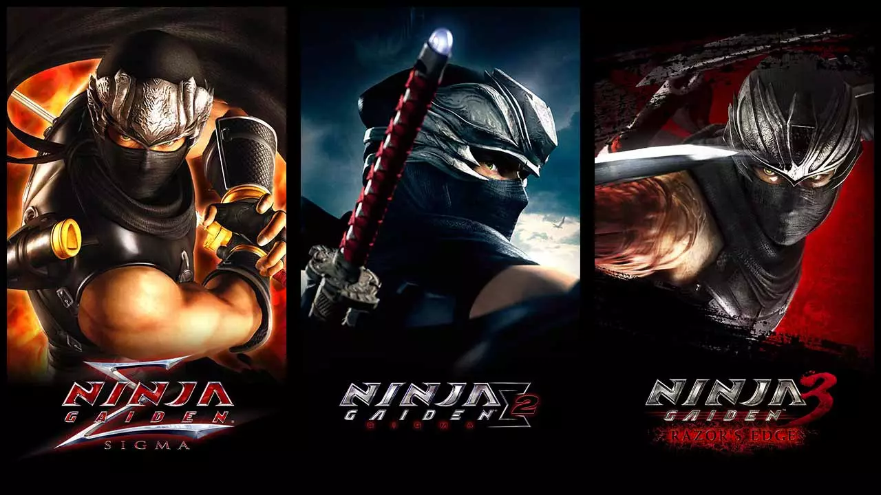 Апублікаваная двухбаковая вокладка Ninja Gaiden Master Collection